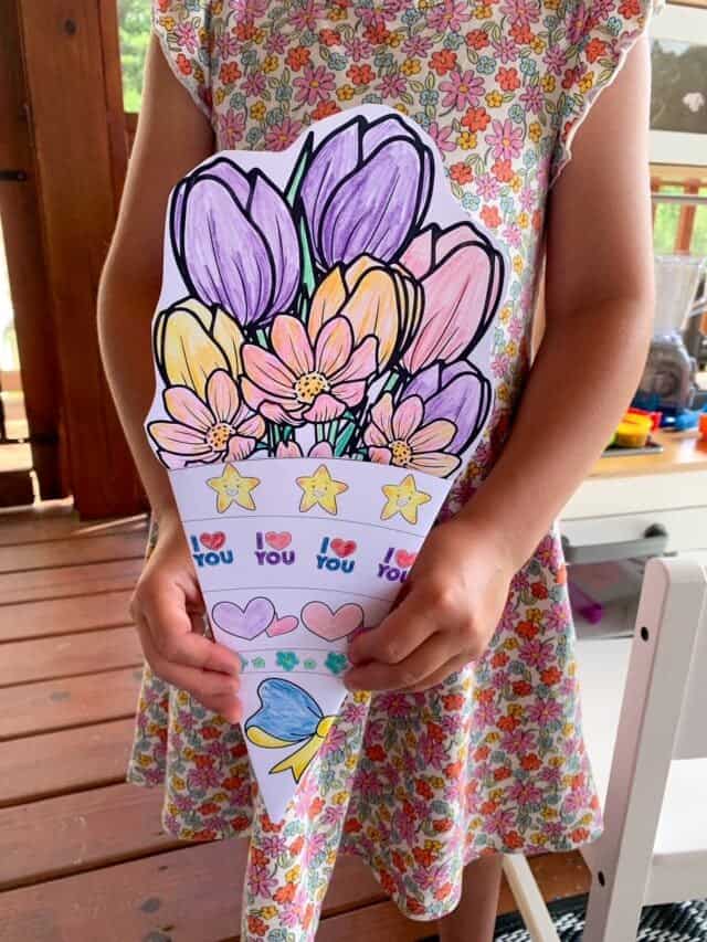 Free Printable Flower Bouquet Card - The Artisan Life