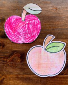 Free Printable Apple Craft - The Artisan Life