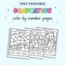 Free Printable Graduation Color by Number Worksheets - The Artisan Life