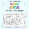 Ocean Animals Tracing and Coloring Pages - The Artisan Life