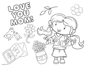 Free Printable Mother's Day Coloring Pages - The Artisan Life