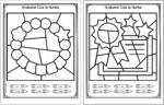 Free Printable Graduation Color by Number Worksheets - The Artisan Life