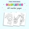 Free Printable Graduation Dot Marker Coloring Pages - The Artisan Life