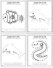 Ocean Animals Connect the Dots Free Printables - The Artisan Life