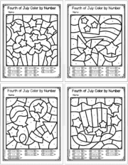 Fourth of July Color by Number Worksheets 1-20 - The Artisan Life