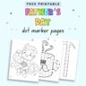 Free Printable Father's Day Dot Marker Coloring Pages - The Artisan Life