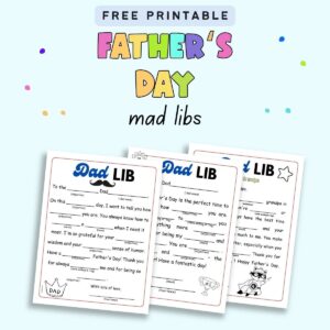 Father's Day Mad Lib Free Printable - The Artisan Life