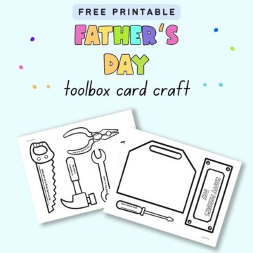 Father's Day Card Craft Free Printable - The Artisan Life