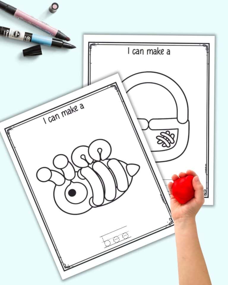 Free Printable Letter B Play Dough Mats - The Artisan Life