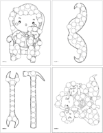 Free Printable Father's Day Dot Marker Coloring Pages - The Artisan Life