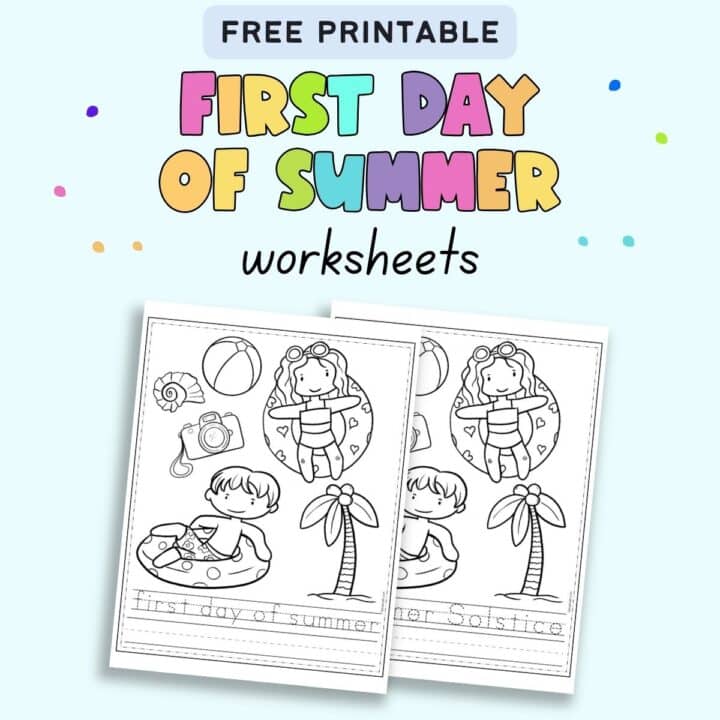 Free Printable First Day of Summer Worksheets - The Artisan Life