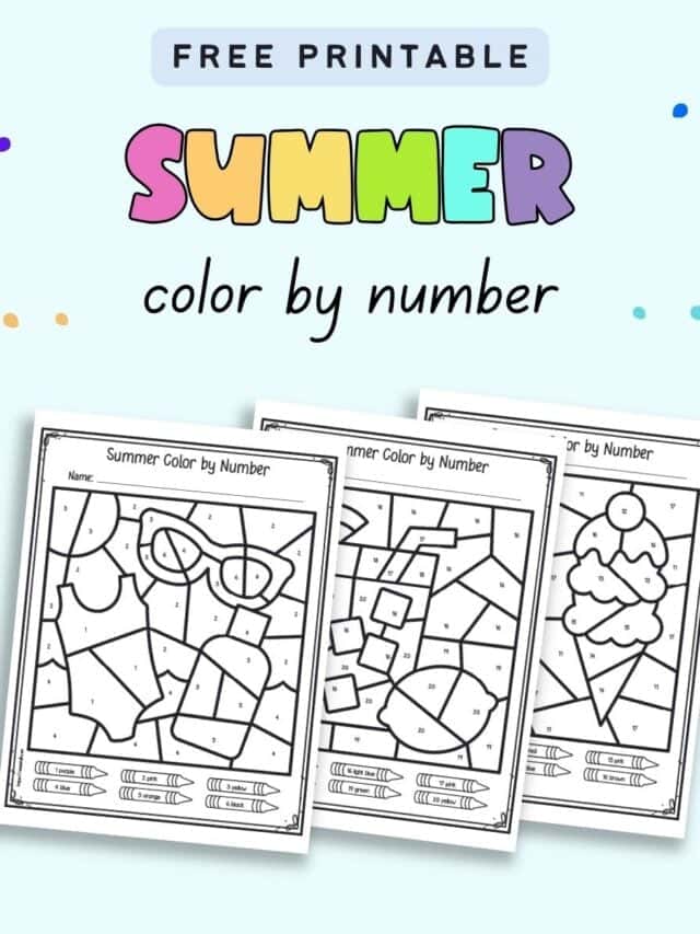 Color by Code Free Printables Archives - The Artisan Life