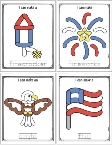 Free Printable Fourth of July Play Dough Mats - The Artisan Life