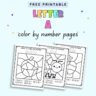 Free Printable Letter A Color by Number Worksheets - The Artisan Life