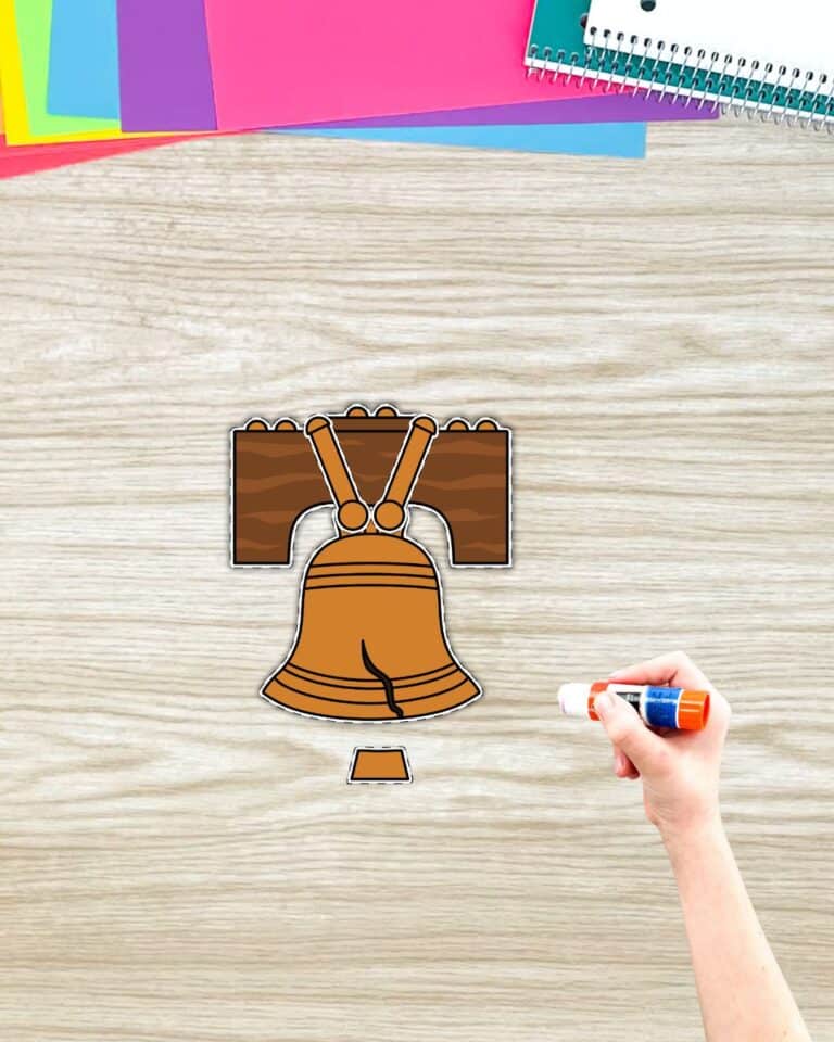 Liberty Bell Cut and Paste Printable Craft - The Artisan Life
