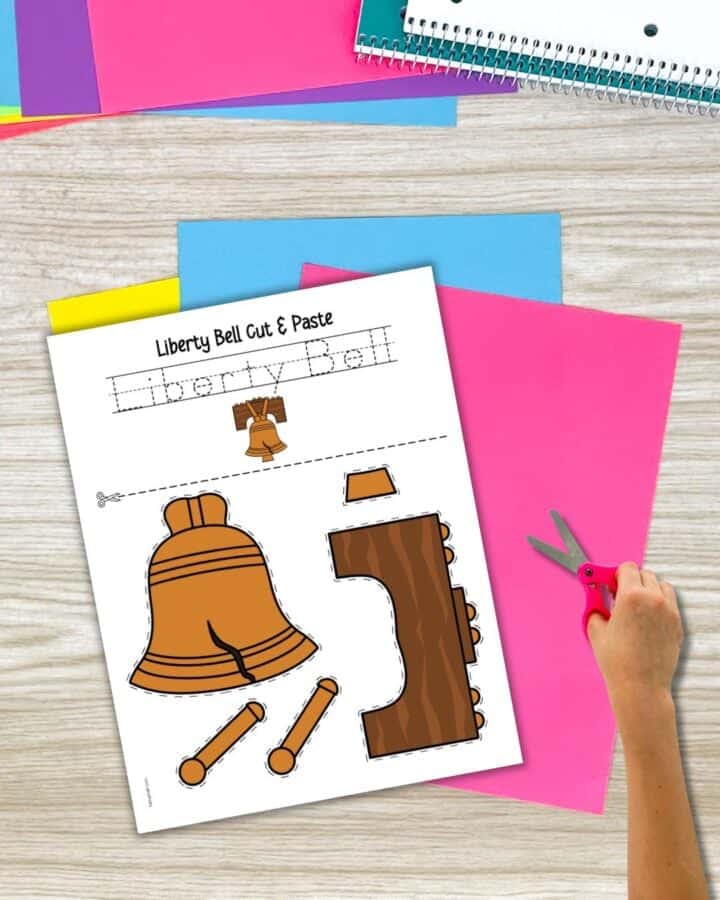Liberty Bell Cut and Paste Printable Craft - The Artisan Life