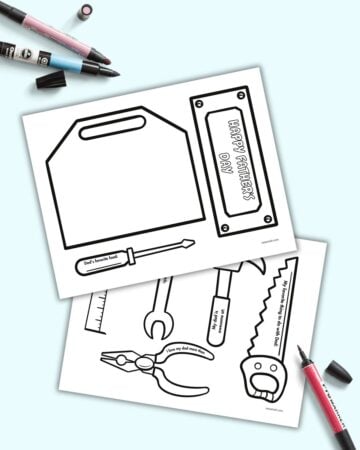 Father's Day Card Craft Free Printable - The Artisan Life