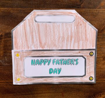 Father's Day Card Craft Free Printable - The Artisan Life