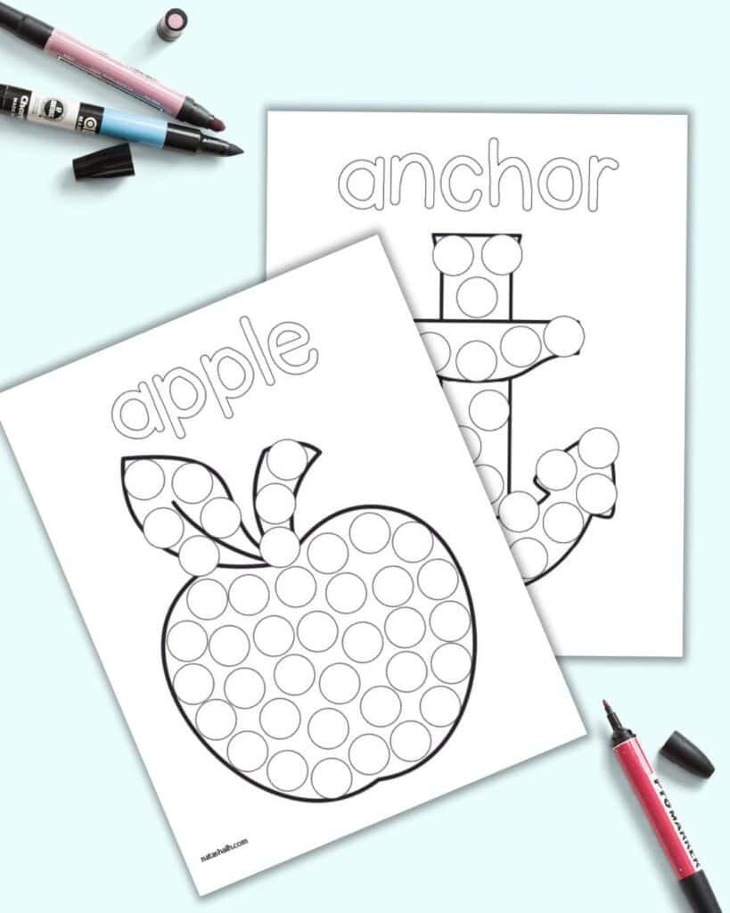 Free Printable Letter A Alphabet Dot Marker Pages - The Artisan Life