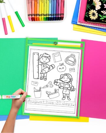 Free Printable August Coloring Page Kindergarten Worksheet - The ...