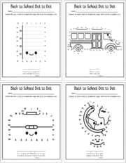 Free Printable Back to School Connect the Dots Worksheets - The Artisan ...