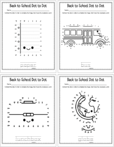 Free Printable Back to School Connect the Dots Worksheets - The Artisan ...