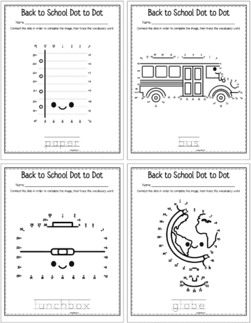 Free Printable Back to School Connect the Dots Worksheets - The Artisan ...
