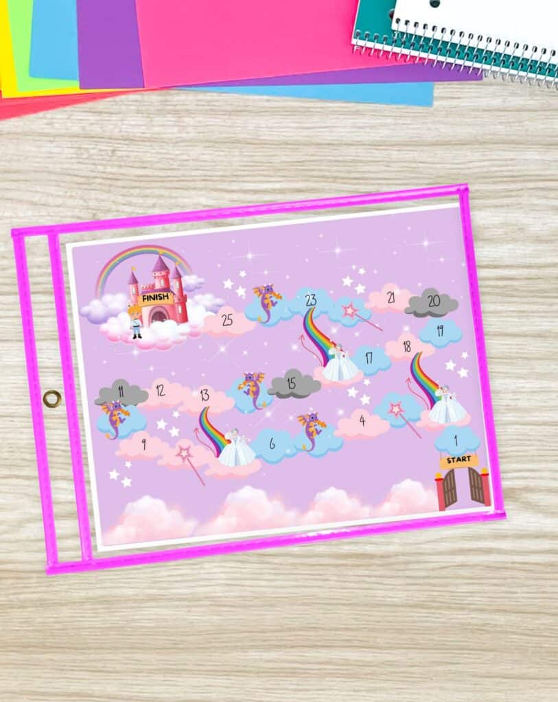 Free Printable Princess Board Game for Kids - The Artisan Life