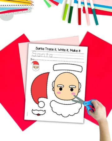 Free Printable Santa Cut and Paste Craft - The Artisan Life