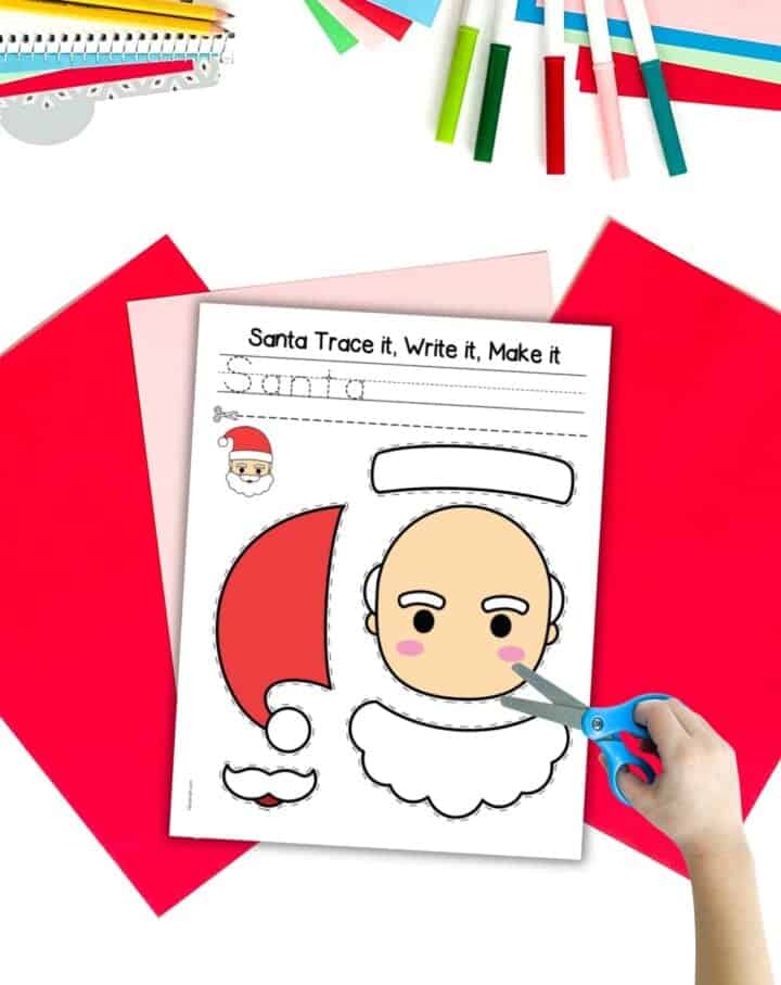 Free Printable Santa Cut and Paste Craft - The Artisan Life
