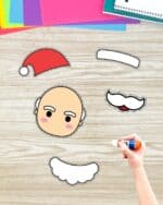 Free Printable Santa Cut and Paste Craft - The Artisan Life