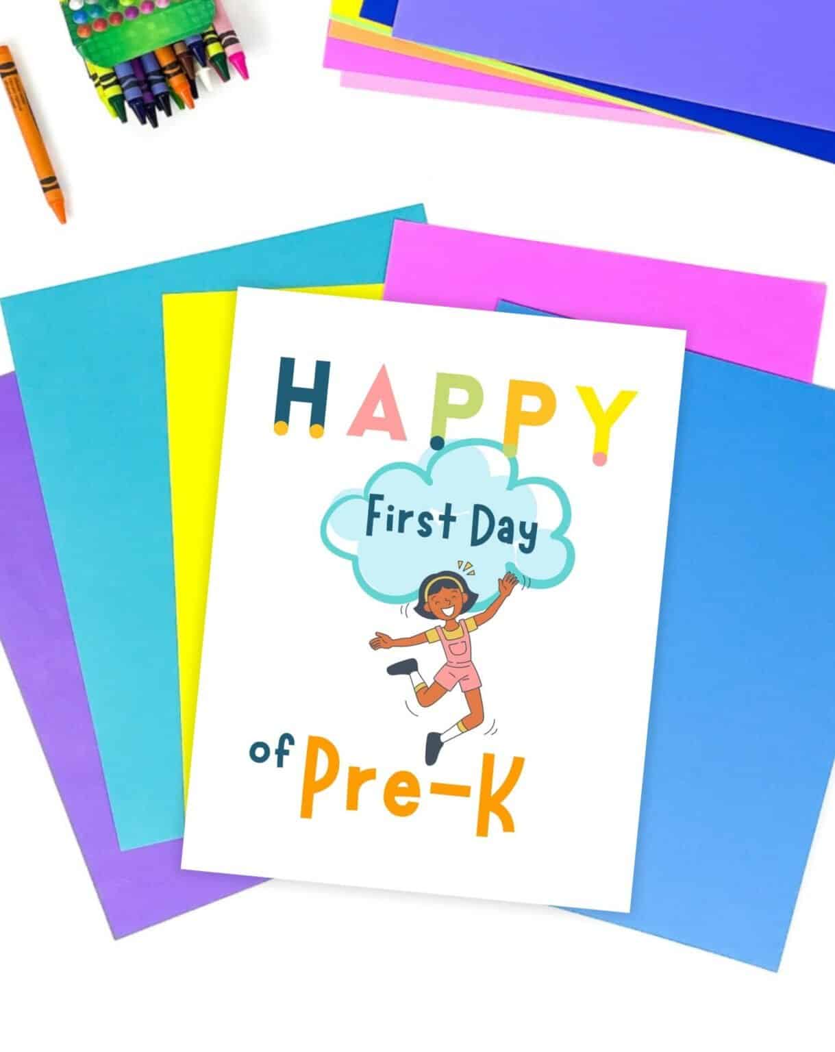 Free First Day of Pre-K Sign Printables - The Artisan Life
