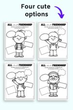 Free Printable Friendship Worksheets for Kids - The Artisan Life