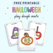 Free Printable Halloween Play Dough Mats - The Artisan Life