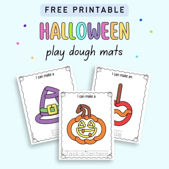 Free Printable Halloween Play Dough Mats - The Artisan Life