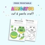 Free Printable Letter A Craft - Cut and Paste Alligator - The Artisan Life