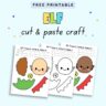 Free Printable Christmas Elf Cut and Paste Craft - The Artisan Life