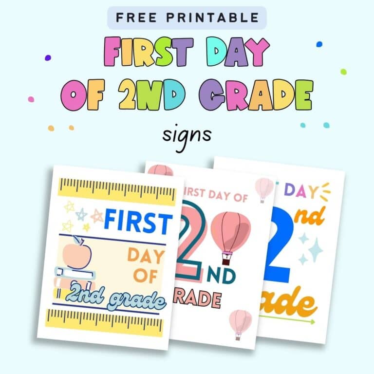 Free Printable First Day School Signs (for the perfect back to school ...
