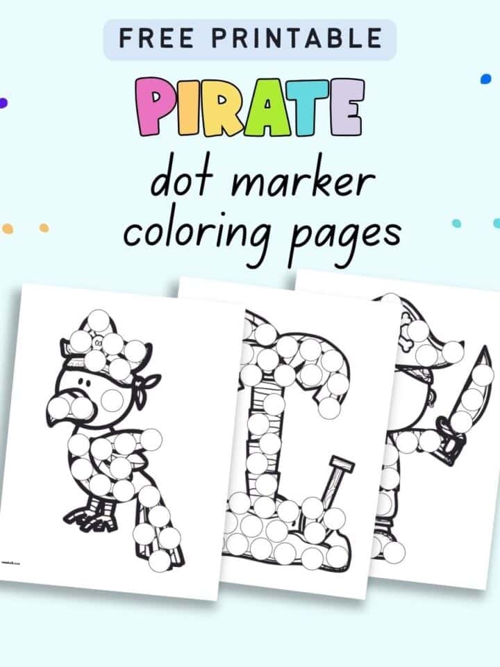 Free Printable Shapes Dot Marker Coloring Pages - The Artisan Life