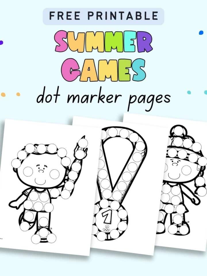 Free Printable Shapes Dot Marker Coloring Pages - The Artisan Life