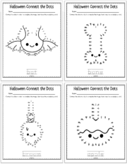 Free Printable Halloween Dot to Dot - The Artisan Life