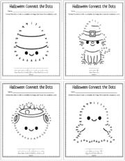 Free Printable Halloween Dot to Dot - The Artisan Life