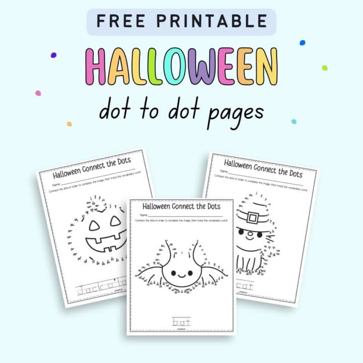 Free Printable Halloween Dot to Dot - The Artisan Life