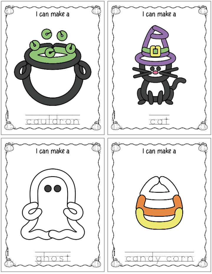 Free Printable Halloween Play Dough Mats - The Artisan Life