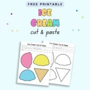 Free Printable Ice Cream Cut and Paste Craft - The Artisan Life
