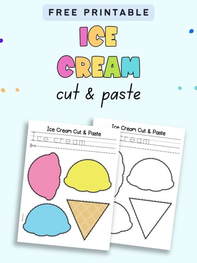 Free Printable June Cut and Paste Worksheet - The Artisan Life