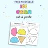 Free Printable Ice Cream Cut and Paste Craft - The Artisan Life