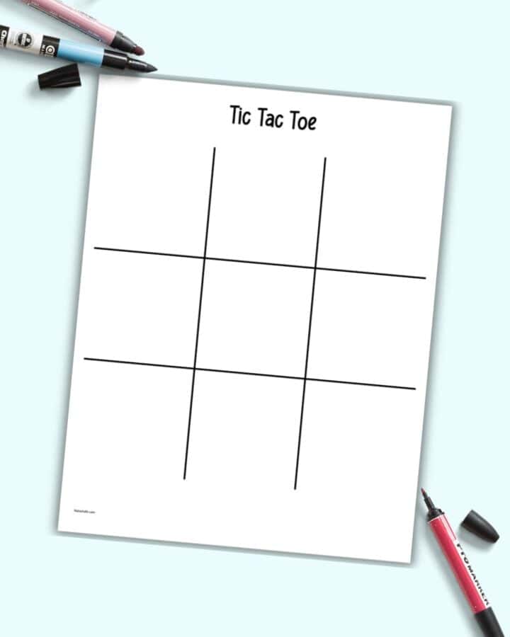 Free Printable Tic Tac Toe Board - The Artisan Life
