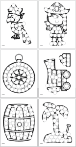 Free Printable Pirate Dot Marker Coloring Pages - The Artisan Life