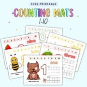 Free Printable Number Mats 1-10 - The Artisan Life